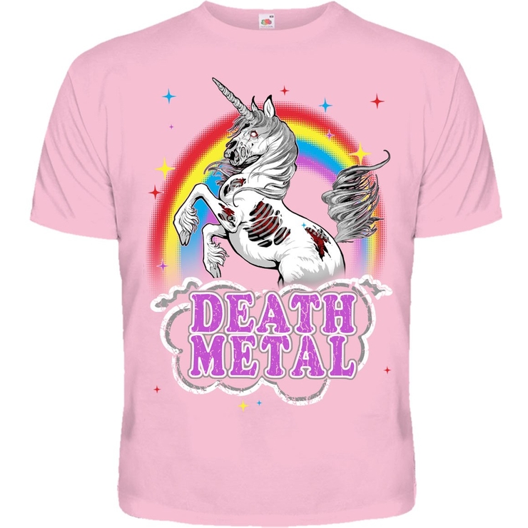 Розовая футболка Death Metal (Unicorn) - купить мужские/женские ...