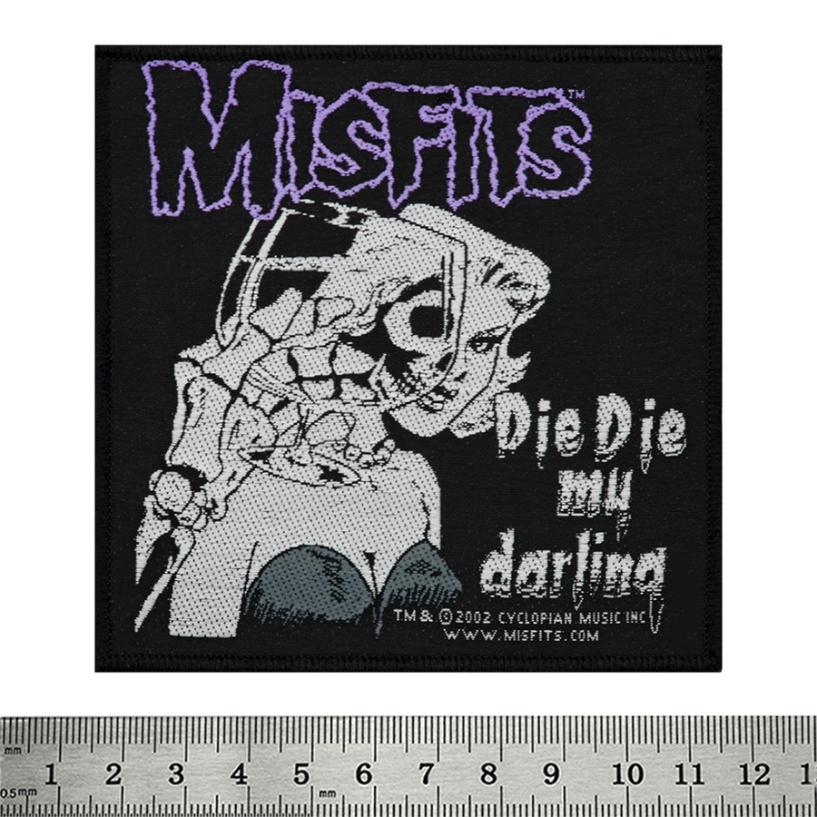 Нашивка тканая Misfits "Die Die my darling" (ofp-009) - купить нашивку ...