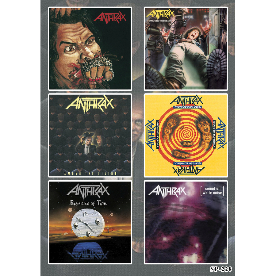 Стикерпак Anthrax (album covers 1984-1993) SP-228 - купить стикеры ...